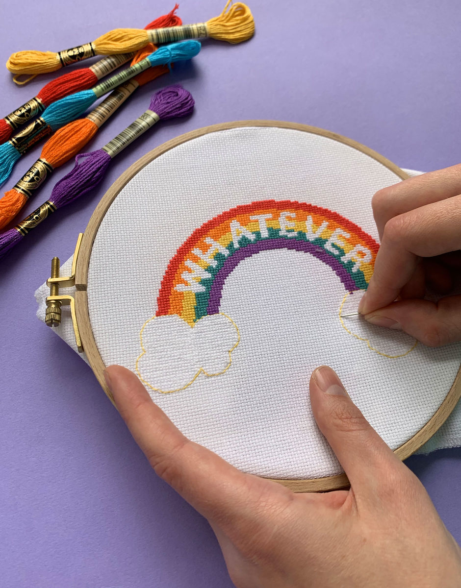 Whatever cross-stitch kit | Wool and the Gang