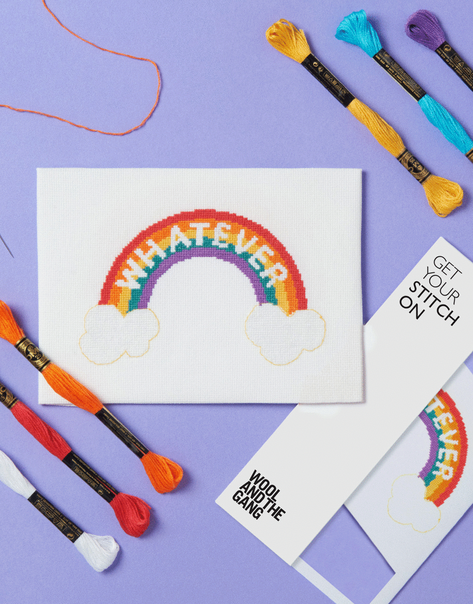 Whatever cross-stitch kit | Wool and the Gang